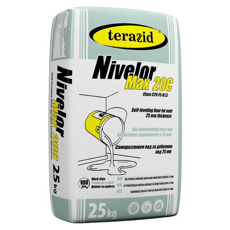 Nivelor Max 20C Calcium-sulfate screed for thicknesses up to 100 mm